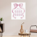 Elegant Pink Bow Seating Chart | Zazzle