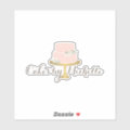 Elegant Pink Cake with Florals Sticker | Zazzle