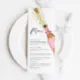 Elegant Pink Champagne Theme Menu Card | Zazzle