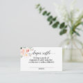 Elegant Pink Floral Diaper Raffle Card | Zazzle