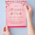Elegant Pink Floral Mother's Day Celebration Event Flyer | Zazzle