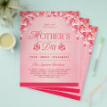 Elegant Pink Floral Mother's Day Celebration Event Flyer | Zazzle