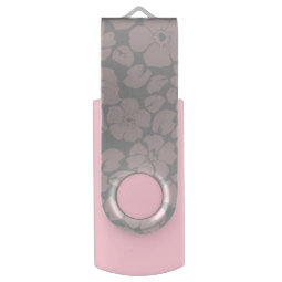 elegant pink floral USB flash drive | Zazzle