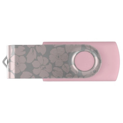 elegant pink floral USB flash drive | Zazzle