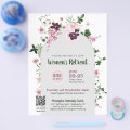 Elegant Pink Floral Women's Church QR Code Retreat Flyer | Zazzle