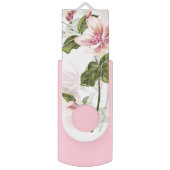 Elegant Pink Girly Floral Personalized Flash Drive | Zazzle
