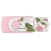 Elegant Pink Girly Floral Personalized Flash Drive | Zazzle
