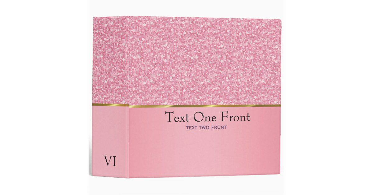 Elegant Pink Glitter Binder | Zazzle