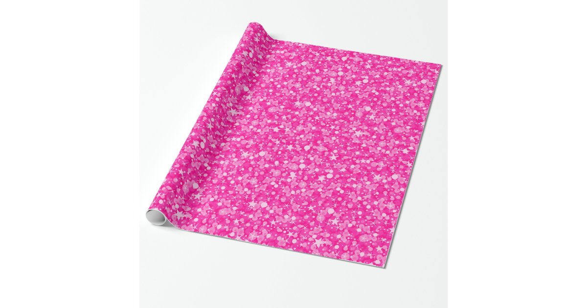 Elegant Pink Glitter Wrapping Paper | Zazzle