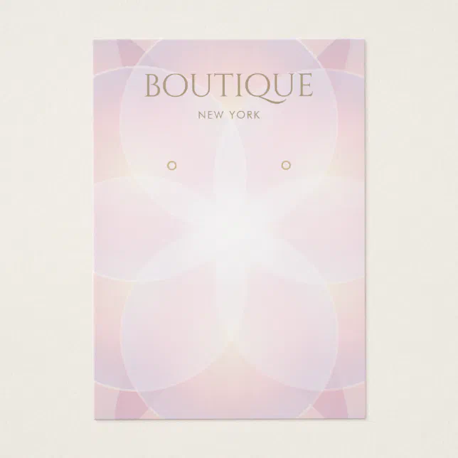Elegant Pink Glow Earring Display Card | Zazzle