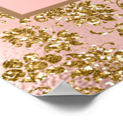 Elegant Pink Gold Glitter Girl's Birthday Party Poster | Zazzle