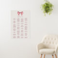 Elegant Pink Hand Drawn Bow Wedding Seating Chart Foam Board | Zazzle