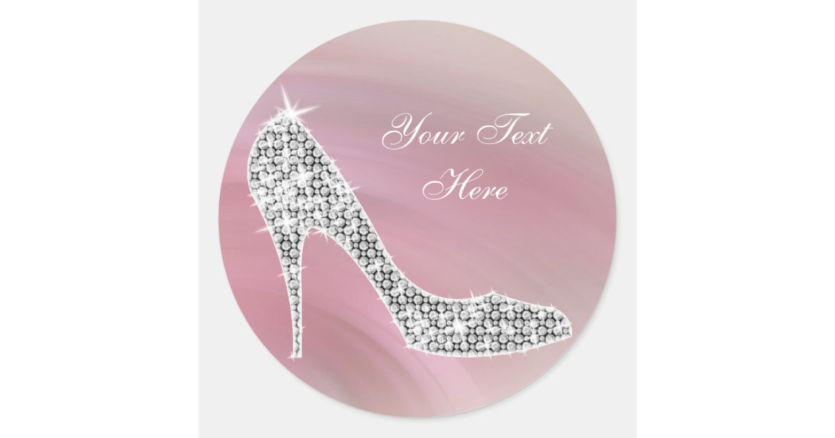 Elegant Pink High Heel Shoe Stickers | Zazzle
