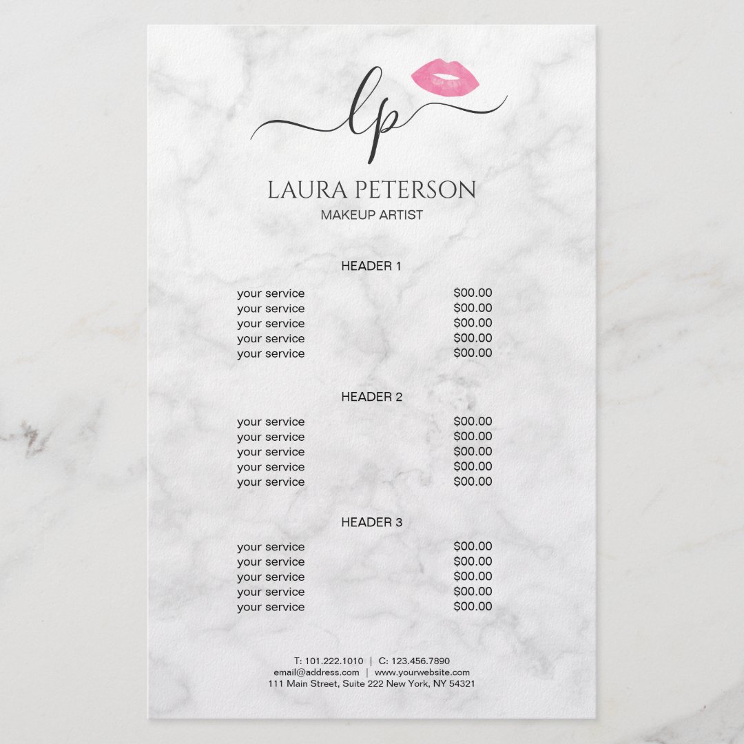 Elegant pink lips handwritten script calligraphy flyer | Zazzle