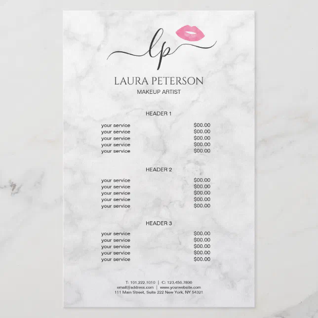 Elegant pink lips handwritten script calligraphy flyer | Zazzle