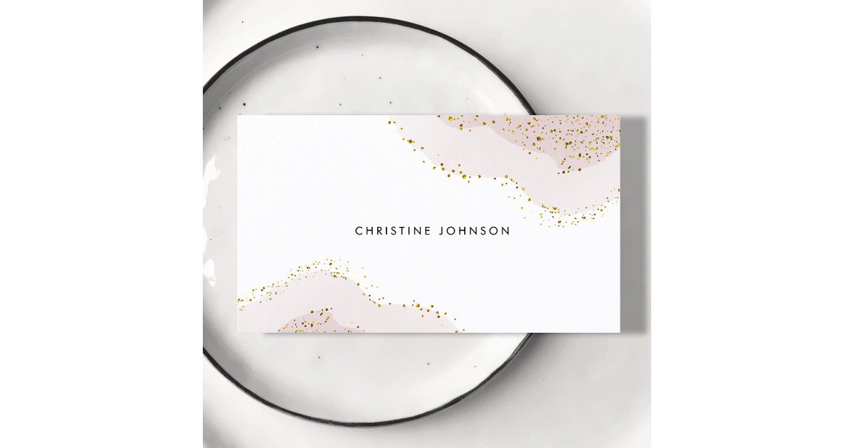 elegant pink marble business card | Zazzle