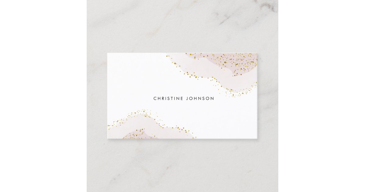 elegant pink marble business card | Zazzle