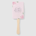 Elegant Pink Modern Welcome Itinerary Hand Fan | Zazzle