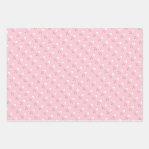 Elegant Pink Ombre Christmas Tree Pattern Wrapping Paper Sheets | Zazzle