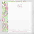 Elegant Pink Paisley Stylish Preppy Monogram Green | Zazzle