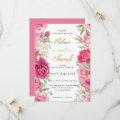 Elegant Pink Peony Florals Wedding Invitation | Zazzle