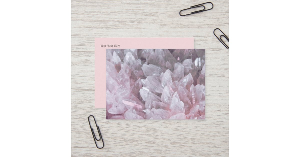 Elegant Pink Quartz Gem Mind Body Spirit Energy Business Card | Zazzle