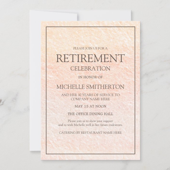 Elegant Pink Retirement Party Invitation | Zazzle.com