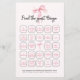 Elegant Pink Ribbon Find The Guest Bingo Game | Zazzle