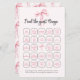 Elegant Pink Ribbon Find The Guest Bingo Game | Zazzle