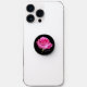 Elegant Pink Rose Flower Phone Grips | Zazzle