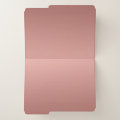 Elegant Pink Rose Gold Monogram File Folder | Zazzle