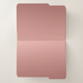 Elegant Pink Rose Gold Monogram File Folder | Zazzle