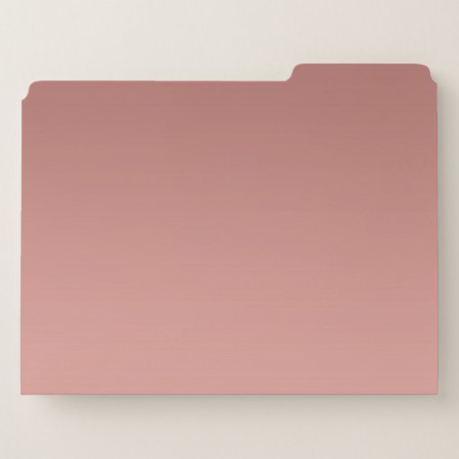 Elegant Pink Rose Gold Monogram File Folder | Zazzle