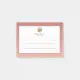 Elegant Pink Rose Gold Monogram Lined Post-it Notes | Zazzle