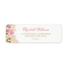 Elegant Pink Rose Return Address Label | Zazzle