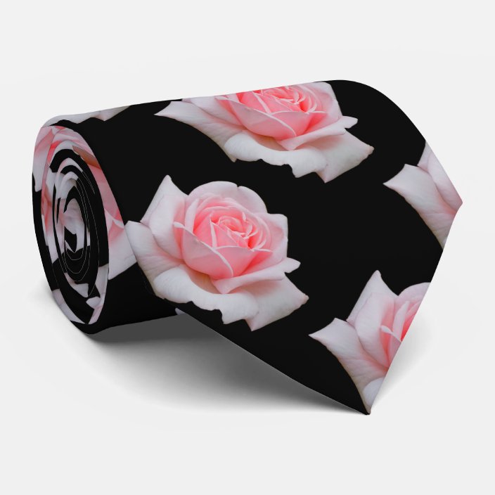Elegant Pink Roses Floral Neck Tie | Zazzle.com
