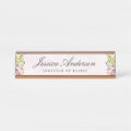 Elegant Pink Watercolor Floral Personalized Desk Name Plate | Zazzle