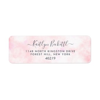 Elegant Pink Watercolor Return Address Labels | Zazzle