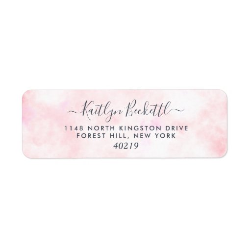 Elegant Pink Watercolor Return Address Labels | Zazzle