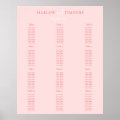 Elegant Pink Wedding seating charts | Zazzle