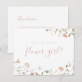 Elegant Pink Wildflower will you be my flower girl Invitation | Zazzle