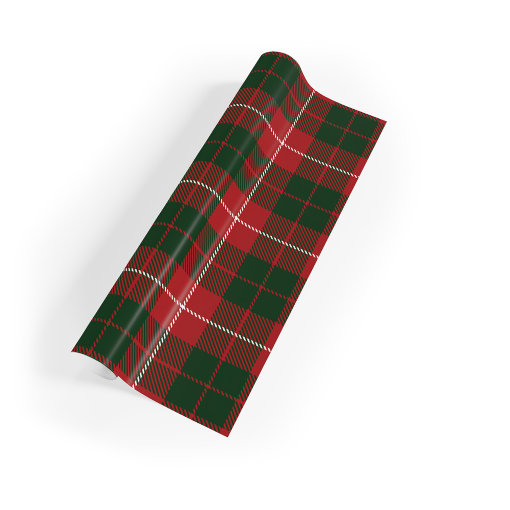 Elegant Plaid Red Green Checkered Tartan Wrapping Paper | Zazzle