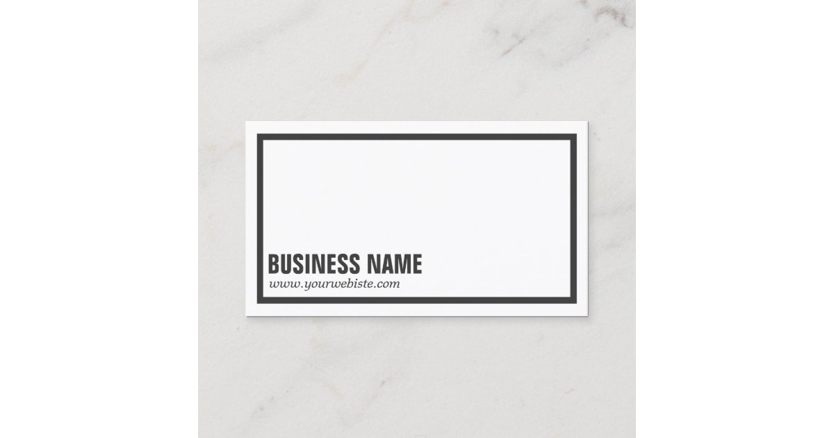 Elegant Plain Black Border Business Card | Zazzle.com