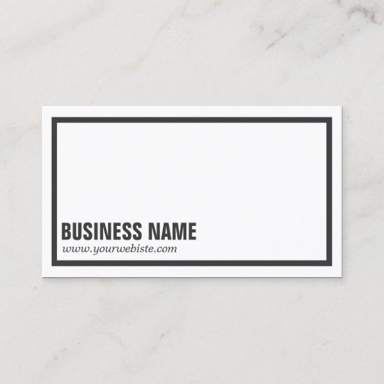 Elegant Plain Black Border Business Card | Zazzle.com