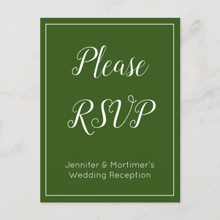 Elegant "Please RSVP" Postcard | Zazzle.com