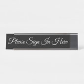 Elegant "Please Sign In Here" on Black | Zazzle