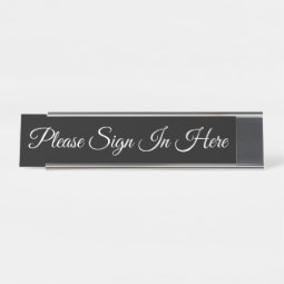 Elegant "Please Sign In Here" on Black | Zazzle