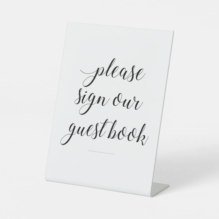 Elegant Please Sign Our Guest Book Wedding | Zazzle.com