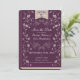 Elegant Plum Tan Book Cover Wedding Save the Date Invitation | Zazzle