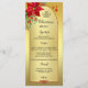 Elegant Poinsettia Gold Christmas Dinner Menu | Zazzle